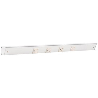 Task Lighting Slim 24" Under Cabinet Power Strip with Four Outlets ...